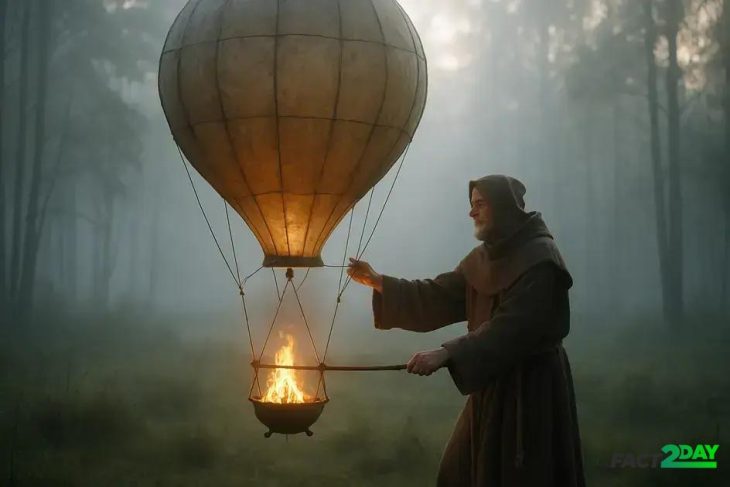 Medieval hot air balloon: a monk's forgotten invention.