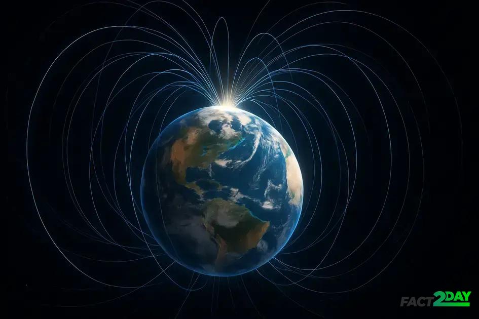 Magnetic field reversals: Earth's magnetic poles inversions.