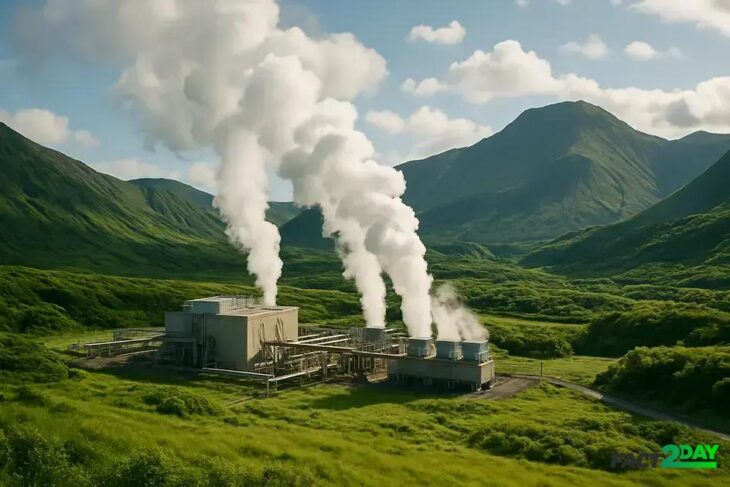 Geothermal energy potential: Earth's warm heart energy.